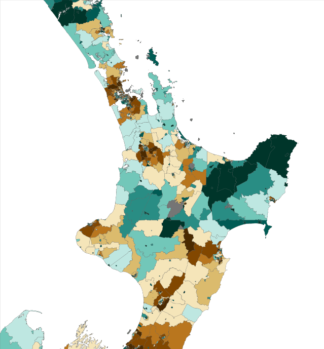 Christchurch New Zealand Income Map