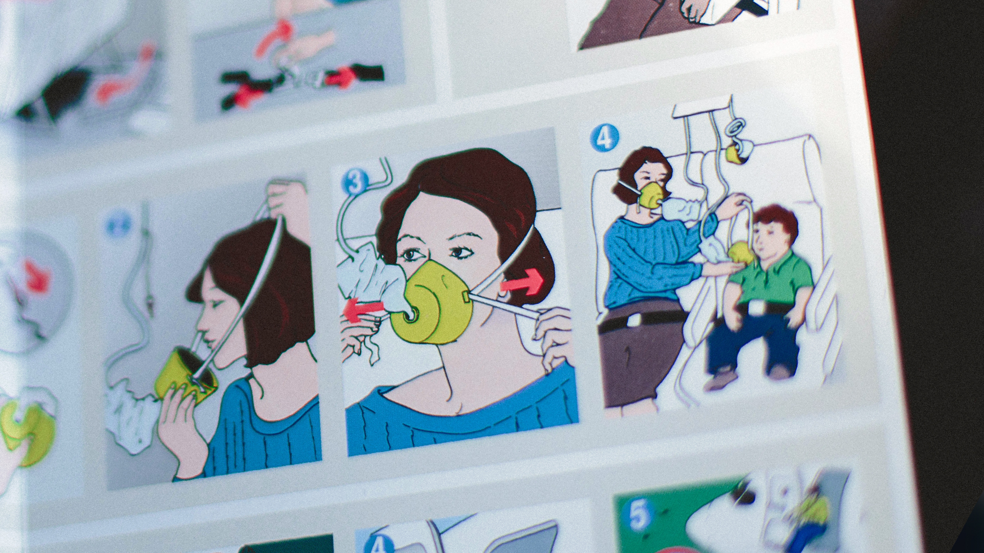Airplane Oxygen Mask Instructions