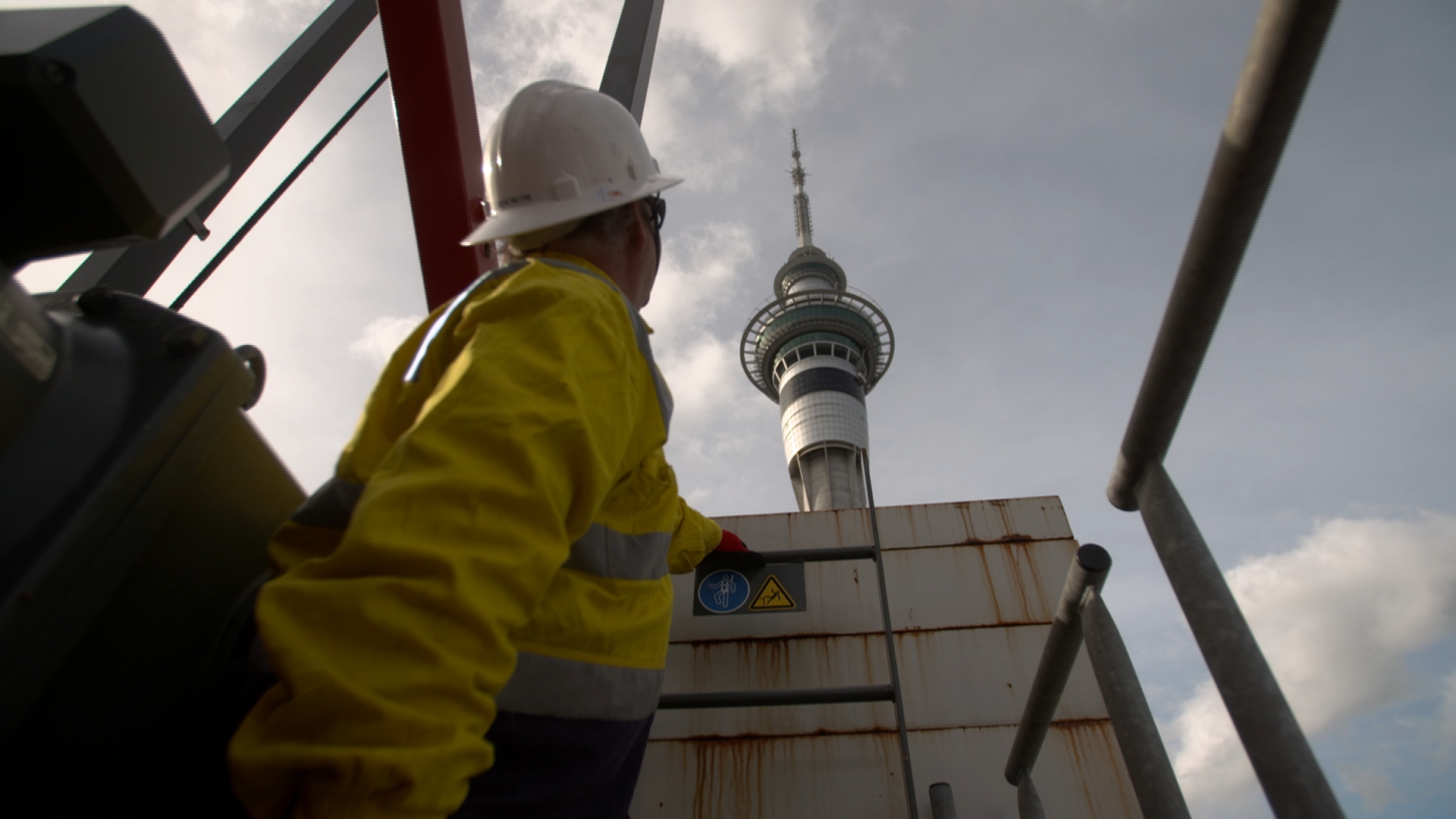 Colin the Sky Tower crane driver reminisces 25 years on