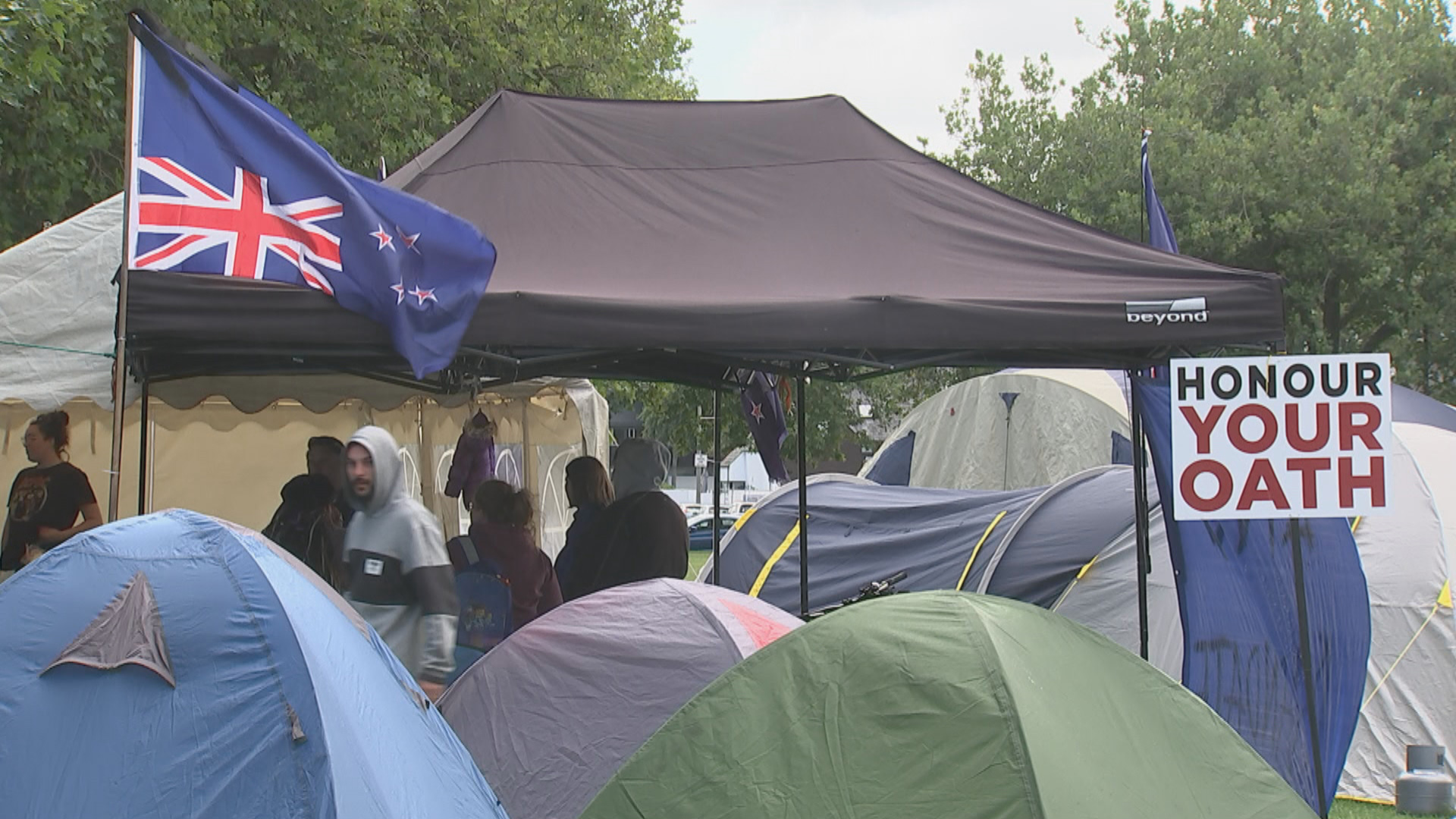 Anti-mandate protest in Christchurch continues for third day