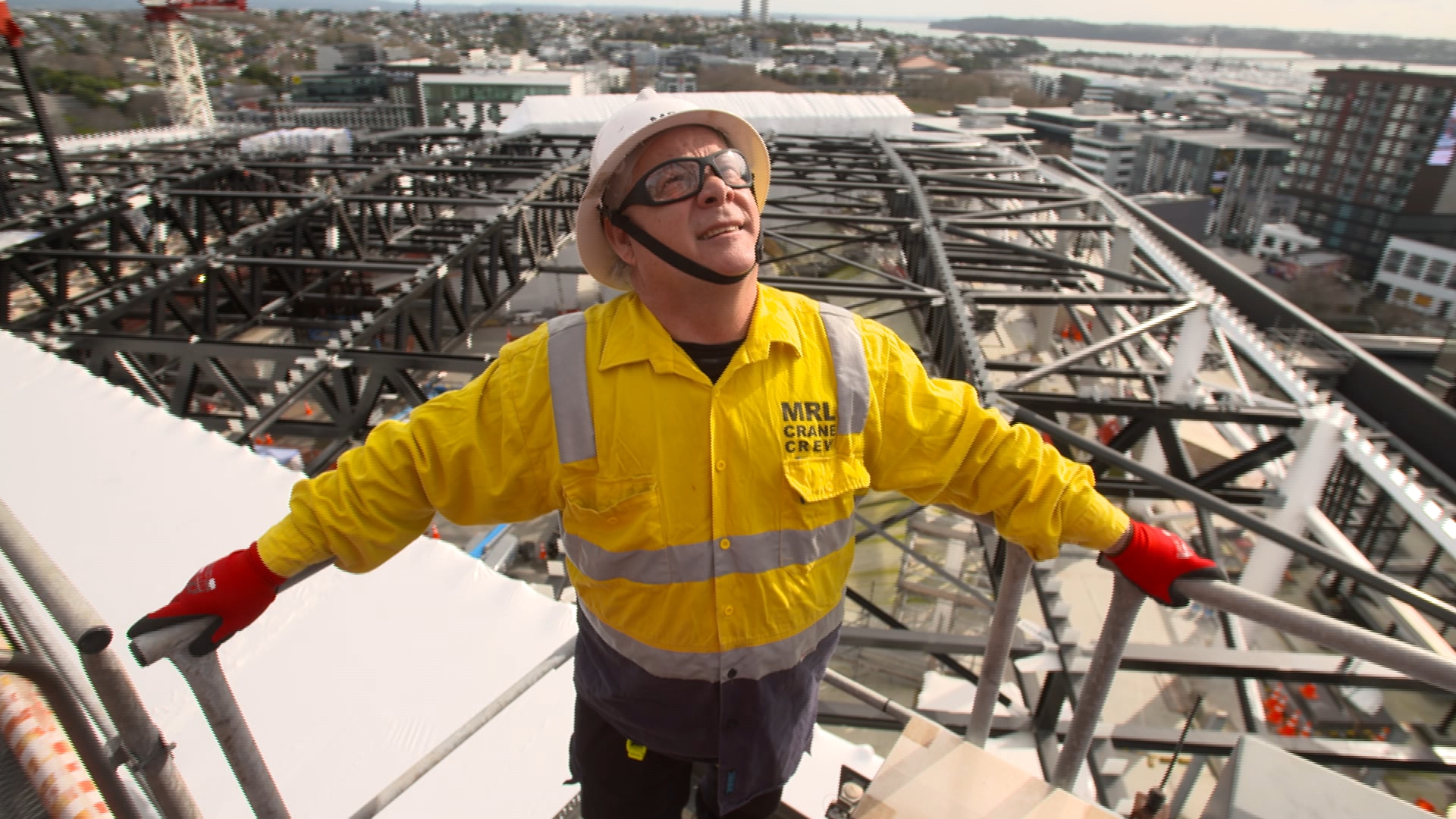 Colin the Sky Tower crane driver reminisces 25 years on